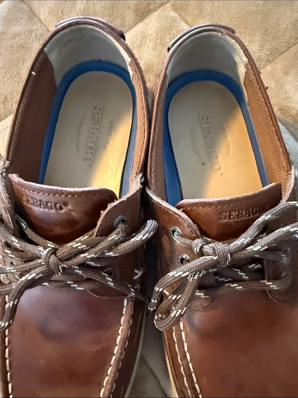Sebago | Shoes | Sebago Brown Leather 2eye Boat Shoes For Men | Poshmark